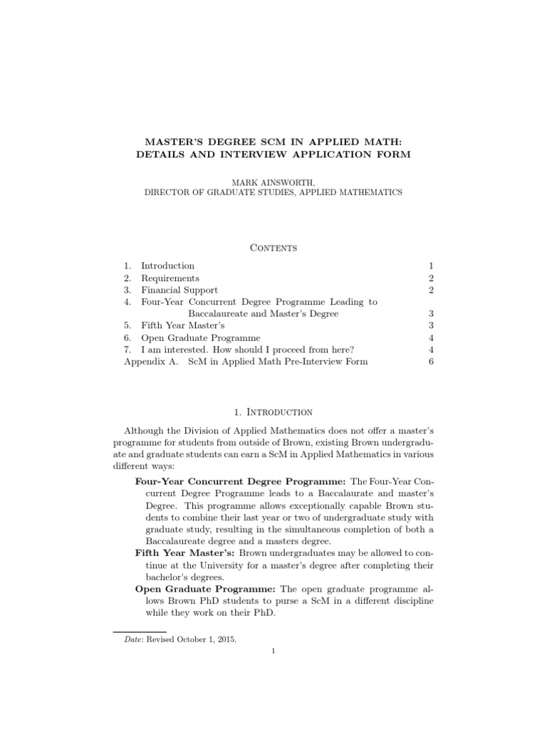 Earning a Master's Degree in Applied Mathematics: Requirements, Options ...