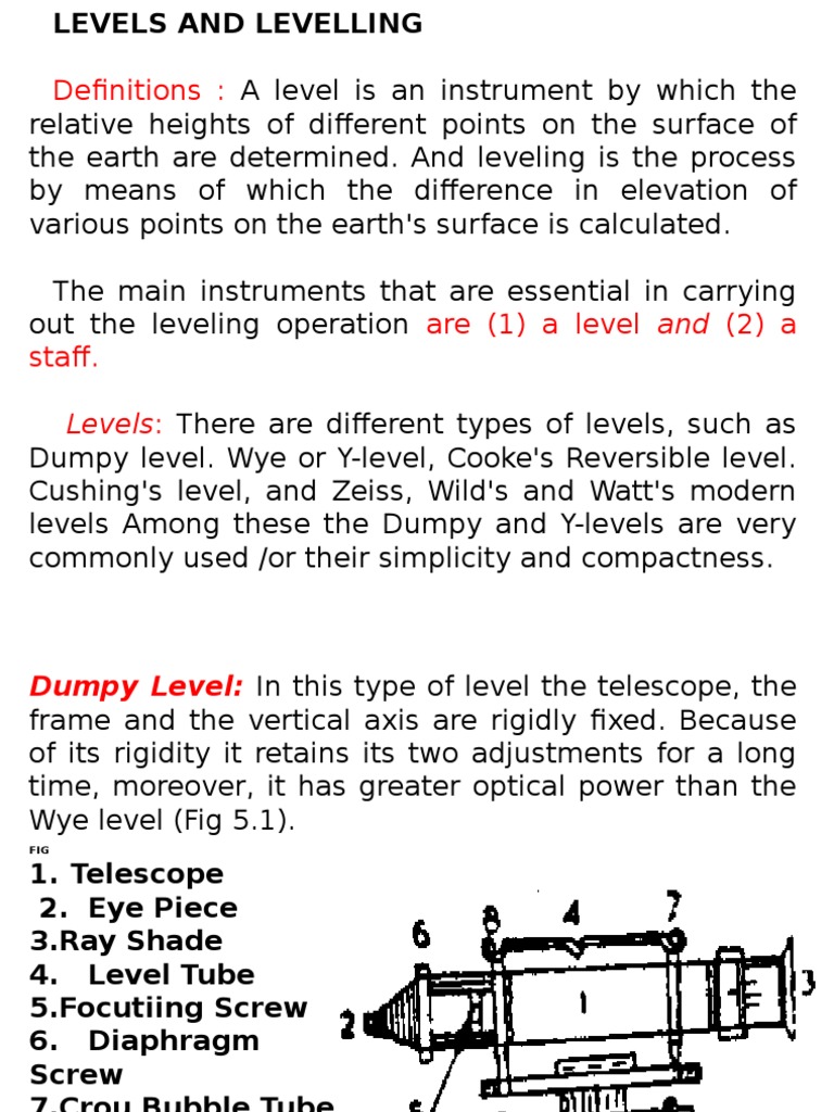 Lec-10, Levels and Leveling | PDF | Contour Line | Map