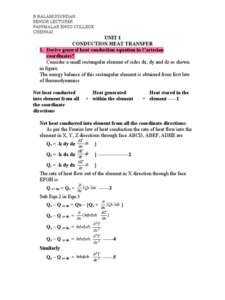 Heat and Mass Transfer Notes | PDF | Boundary Layer | Heat Transfer