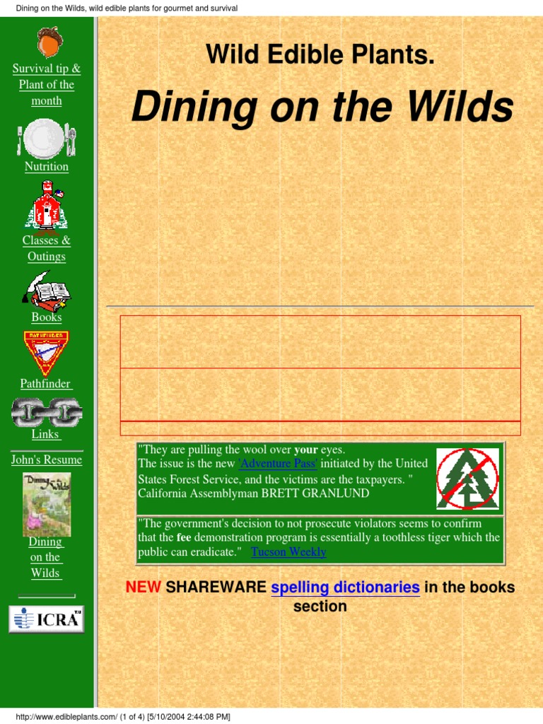 Wild Edible and Poisonous Plants 2004 | PDF | Acorn | Home Page