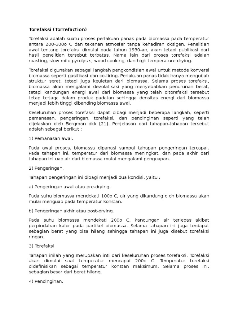 Torefaksi Dan Gasifikasi 2 | PDF