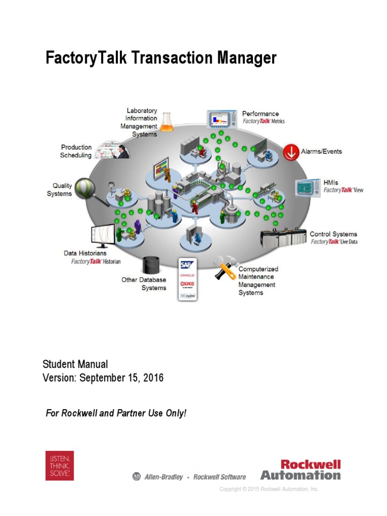 FactoryTalk Transaction Manager Student Training Manual | Databases | Database Transaction