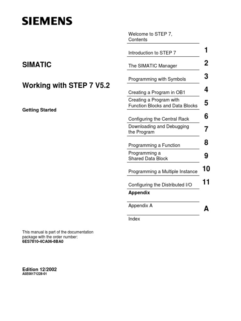 STEP 7 V5.2 Getting Started | PDF | Computer Program | Programming