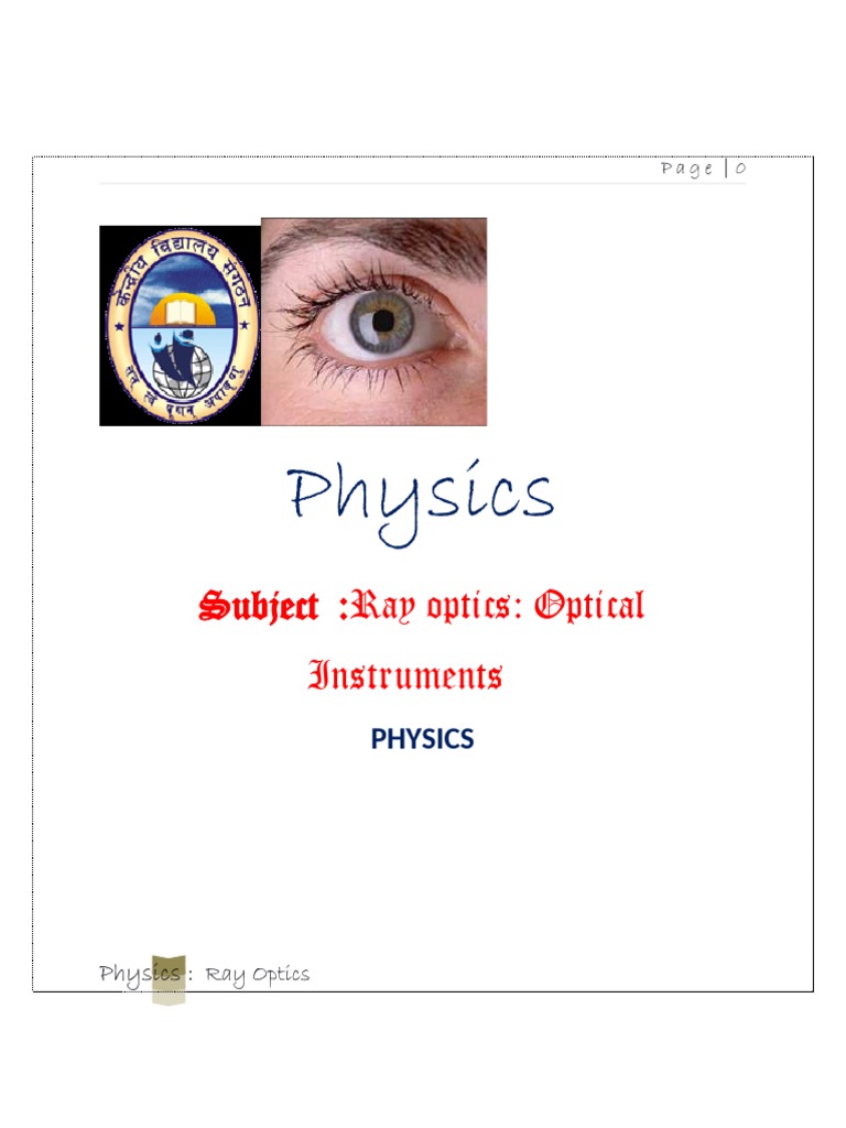 Ray Optics: Optical Instruments Guide | PDF | Lens (Optics) | Eye
