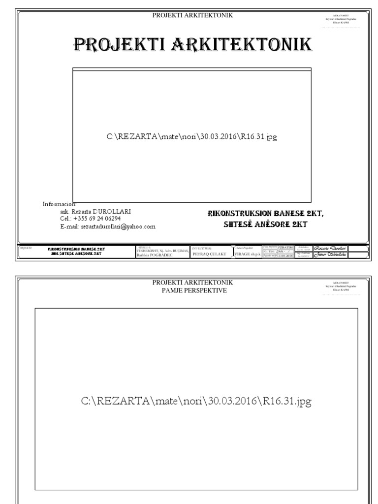 Projekti Arkitektonik | PDF