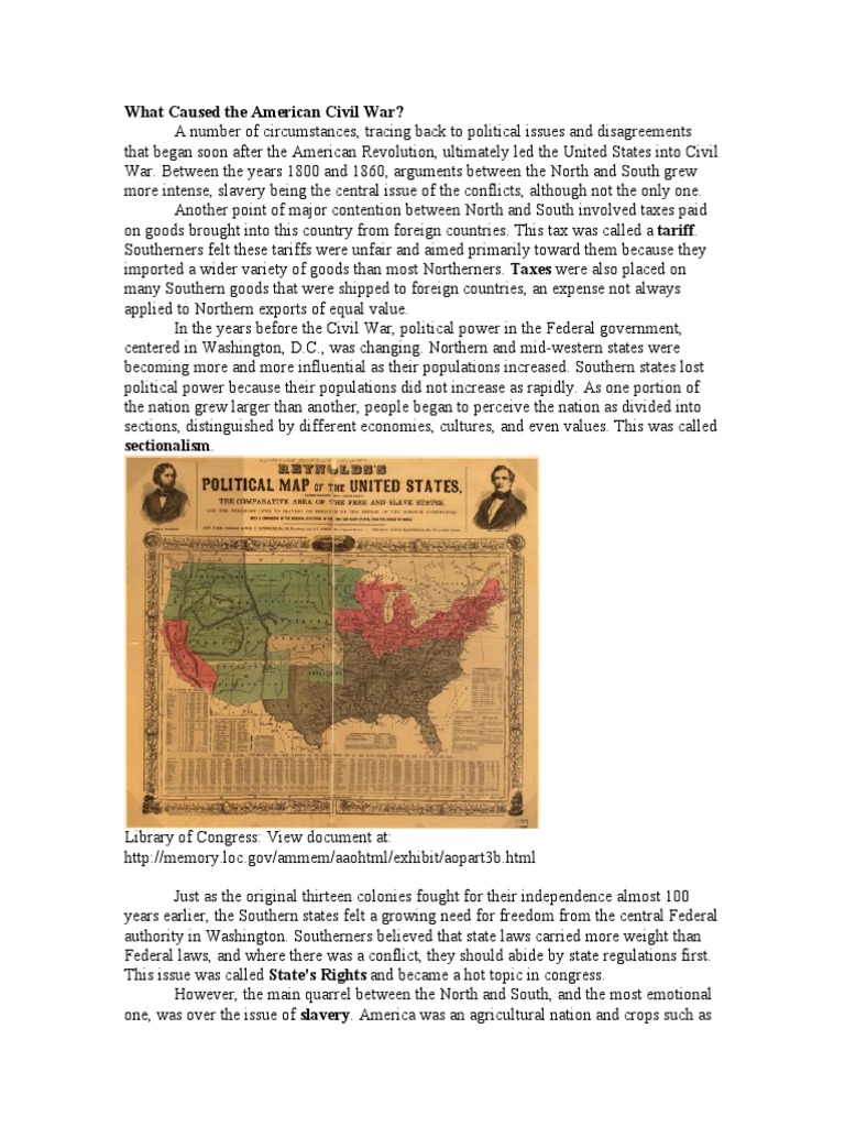 Causes of the Civil War: North vs South | PDF | George B. Mc Clellan ...