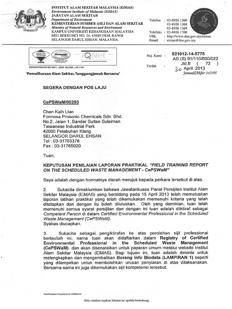 Letter Result-SW-Competent-Person-00293.pdf | Professional Development ...