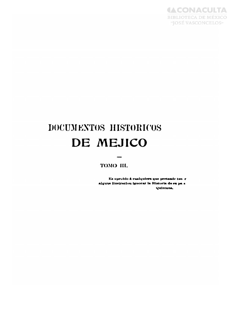 Documentos Históricos de México (Tomo III) | PDF | México | España