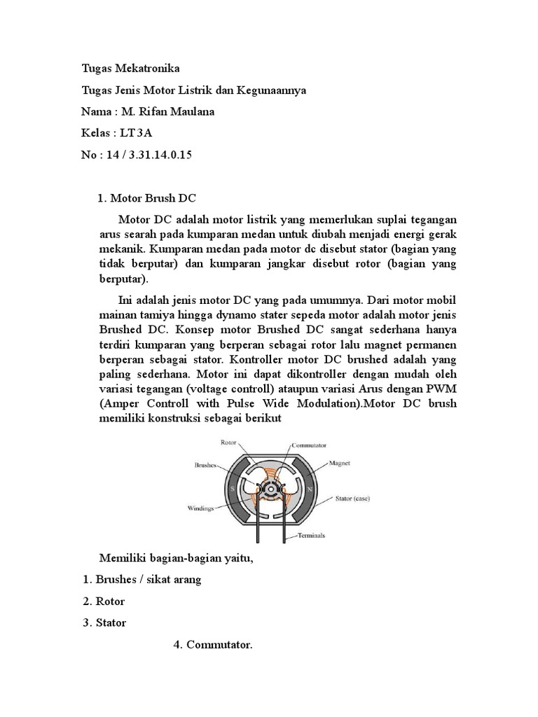 Jenis-jenis Motor Listrik dan Kegunaannya | PDF | Teknologi & Rekayasa