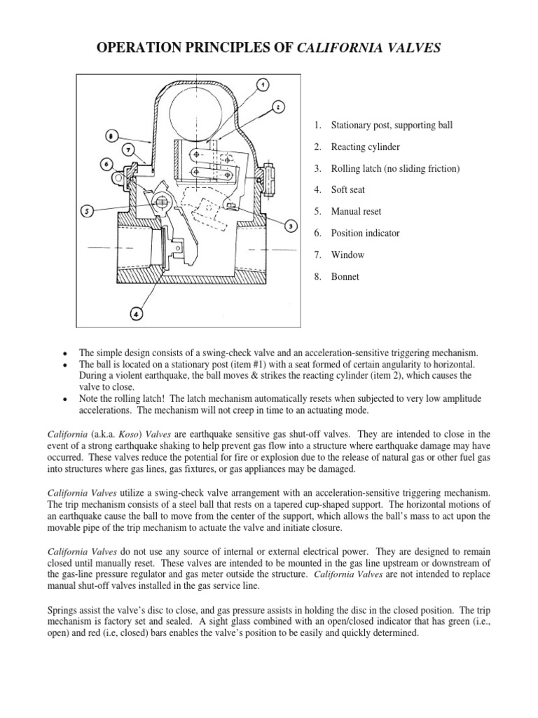 Operation Principles of California Valves | PDF