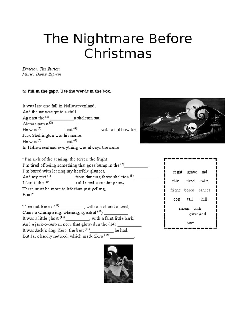 The Nightmare Before Christmas | PDF