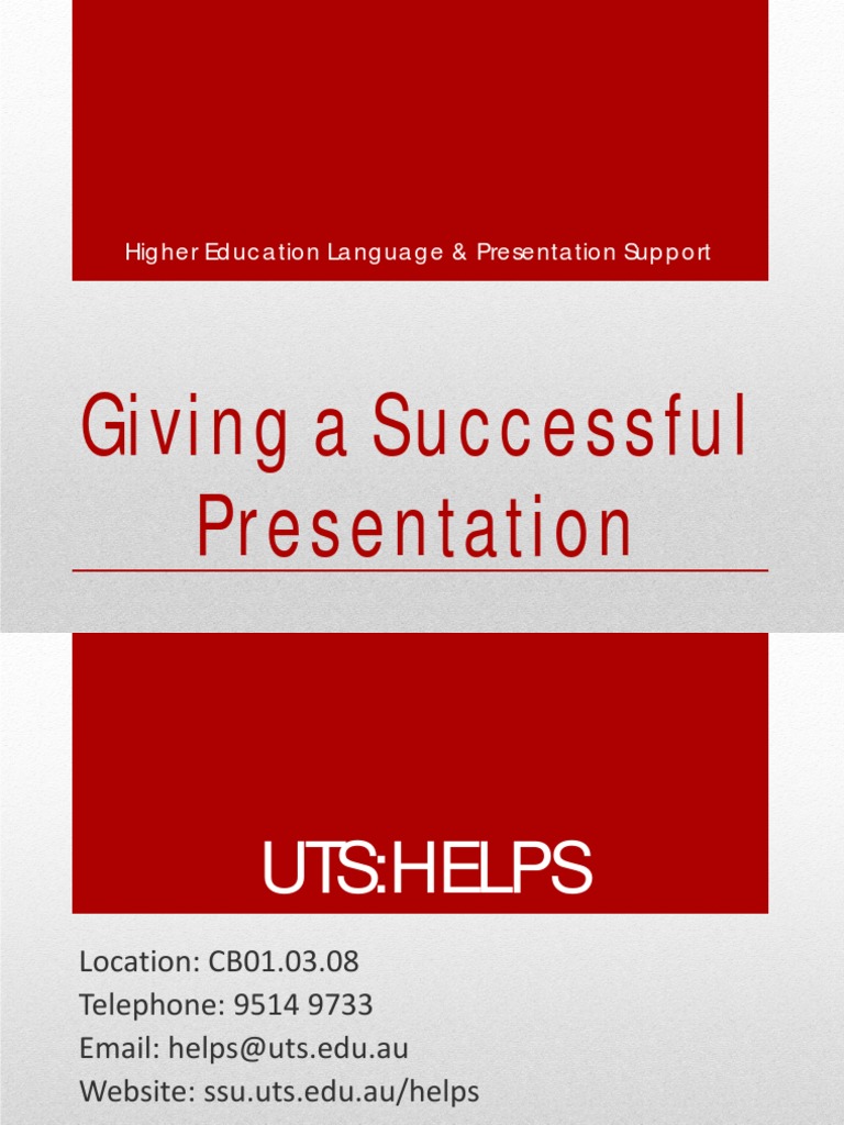 Giving A Successful Presentation Pdf
