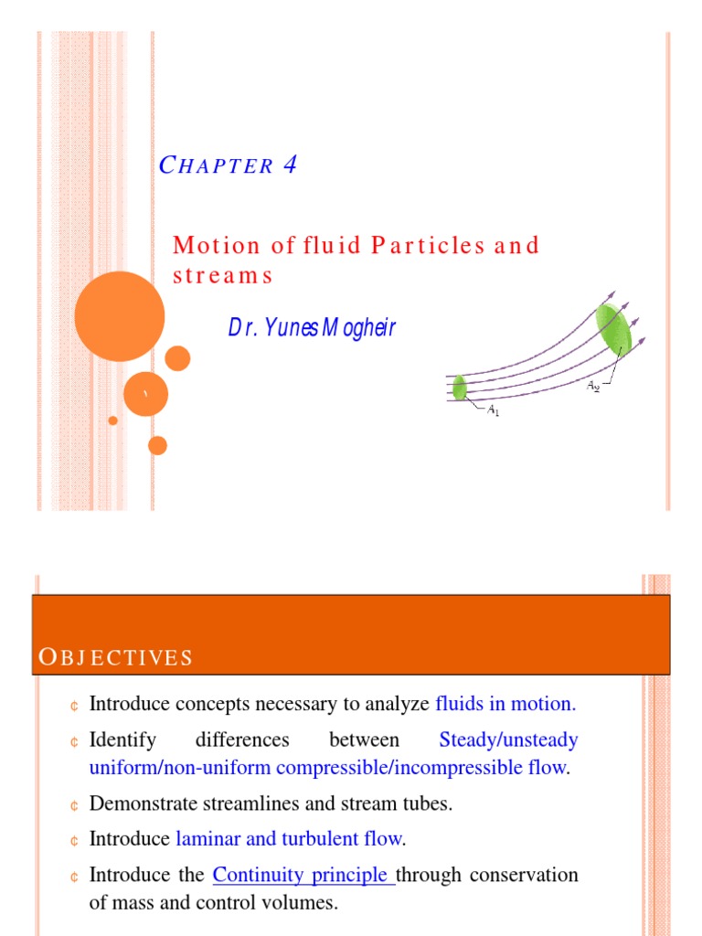 Chapter 4 - Motion of Fluid Particles and Streams | PDF | Fluid ...