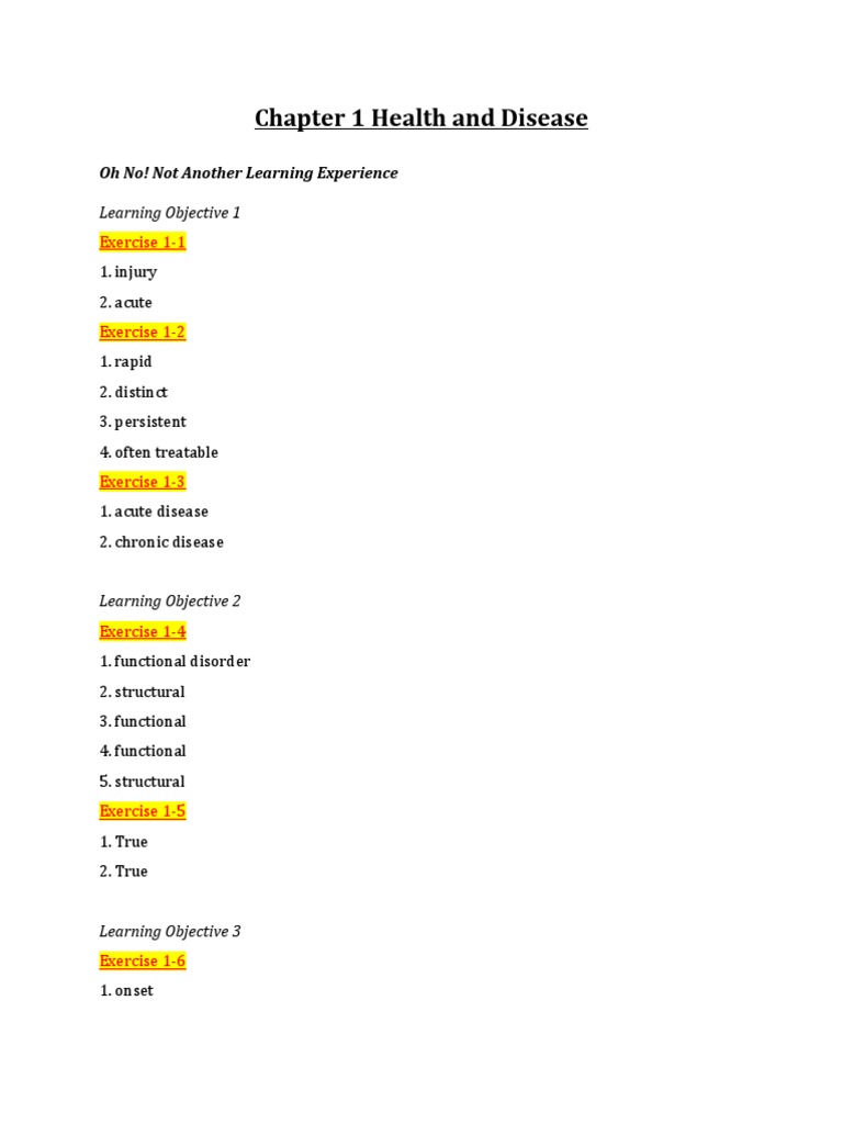 Study Guide - The Nature of Disease Pathology For The Health Profession 2nd Ed - Paulson AK CH ...