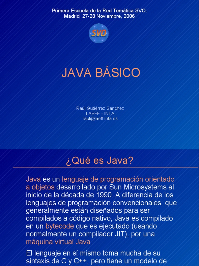 Java Básico | PDF | Páginas del servidor Java | Java (lenguaje de programación)