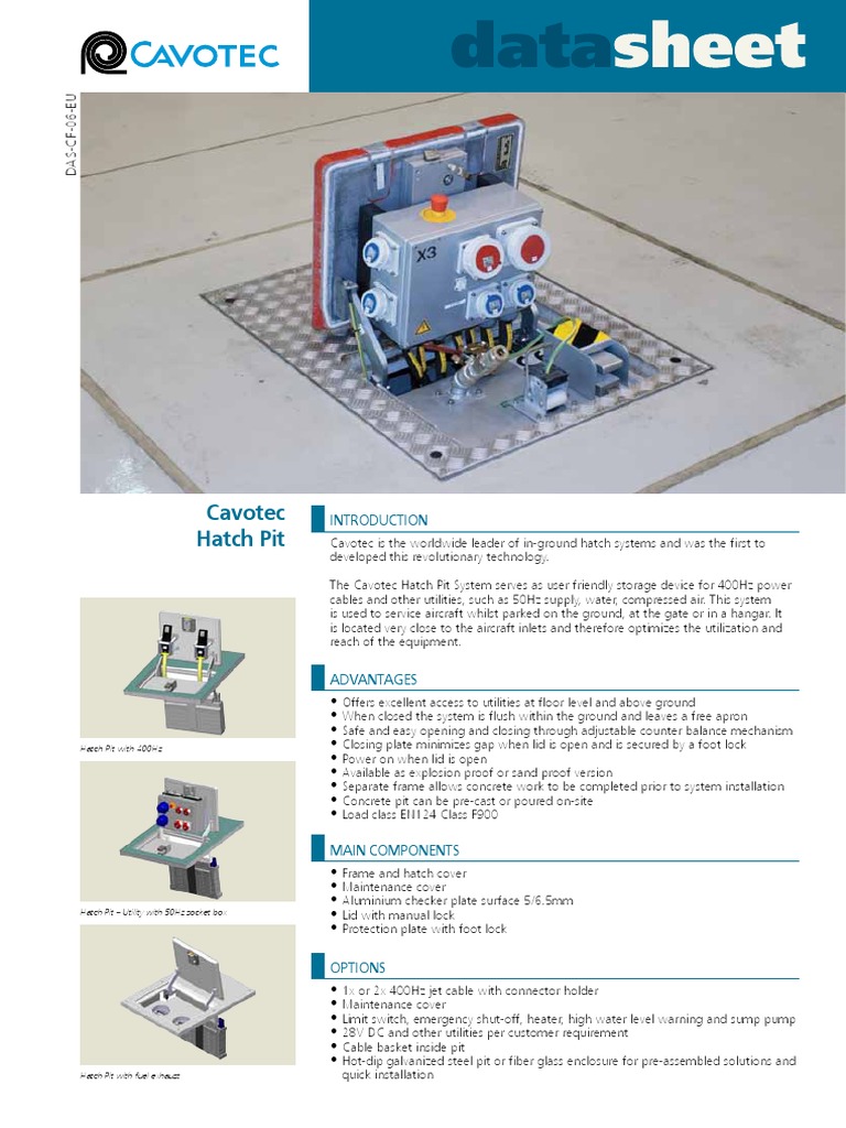 data_Cavotec Hatch Pit.pdf | Concrete | Manufactured Goods