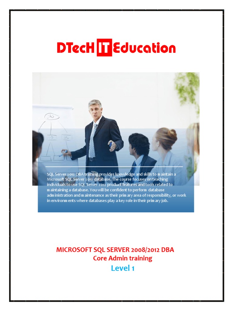 SQL Server DBA Training Bangalore | PDF | Backup | Databases
