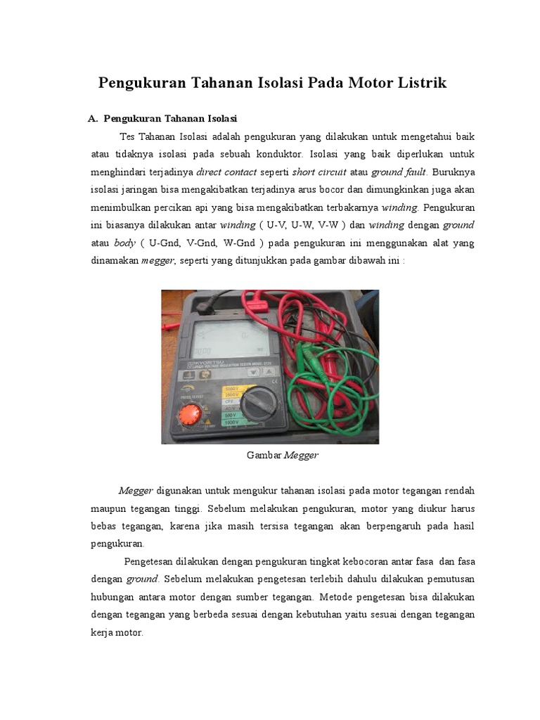 Isolasi Motor | PDF