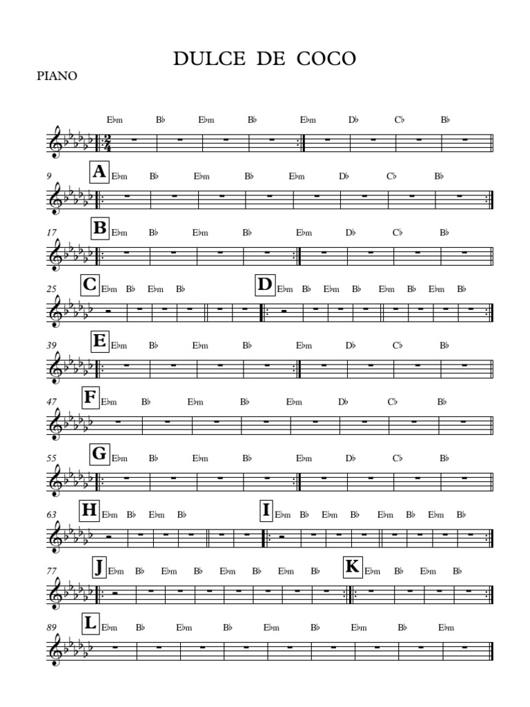 DULCE de COCO - Partitura Completa | PDF