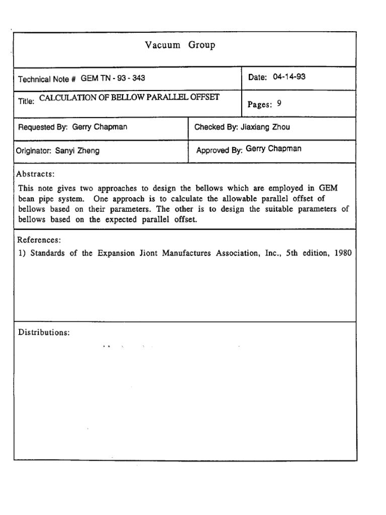 Calculation Bellows Displacement | PDF