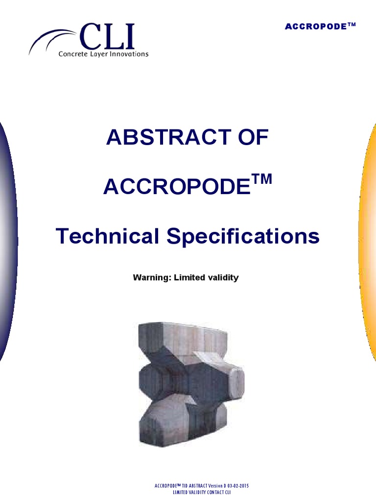 Accropode Tech Spec 2015 | PDF | Concrete | Specification (Technical ...