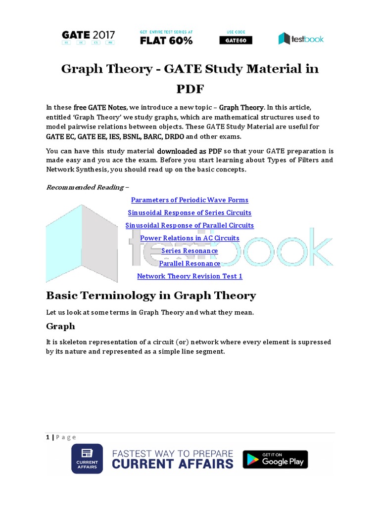 Graph Theory - GATE Study Material in PDF | PDF | Vertex (Graph Theory ...