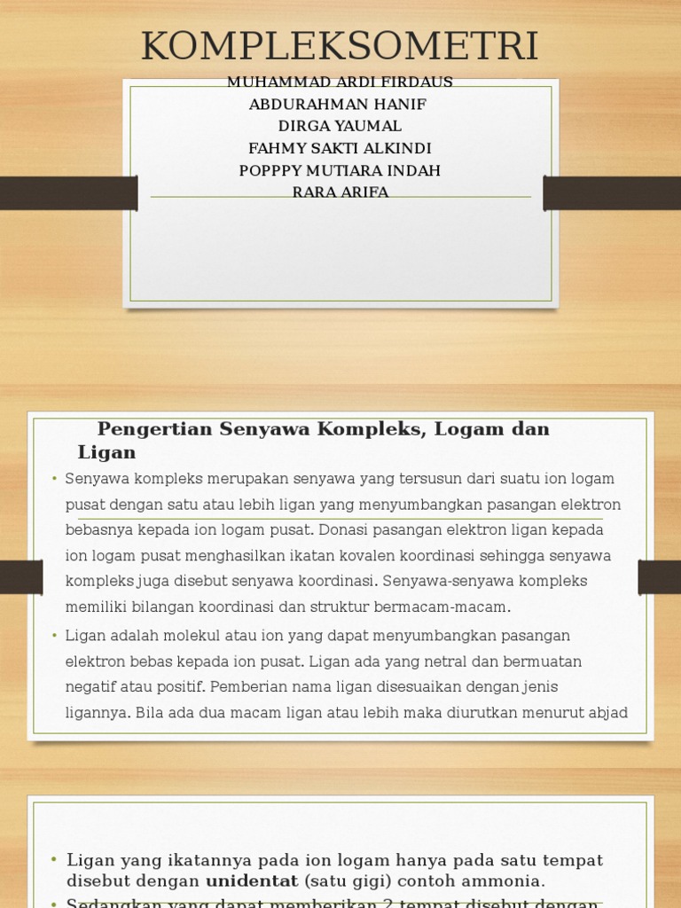 KOMPLEKSOMETRI | PDF