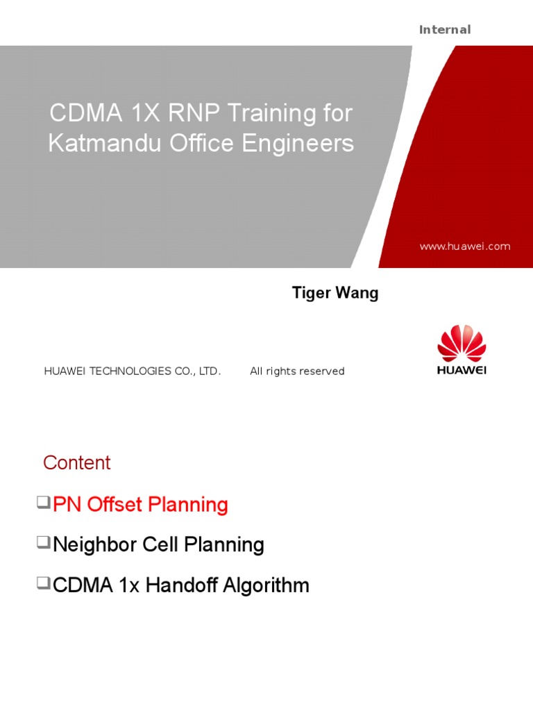 CDMA 1X RNP Training For Katmandu Office Engineers: Tiger Wang | PDF | Code Division Multiple ...