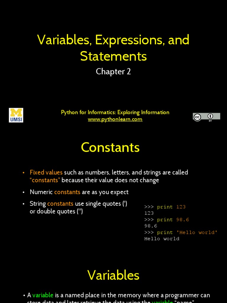 Py4Inf 02 Expressions PDF | PDF Py4Inf 02 Expressions PDF | PDF