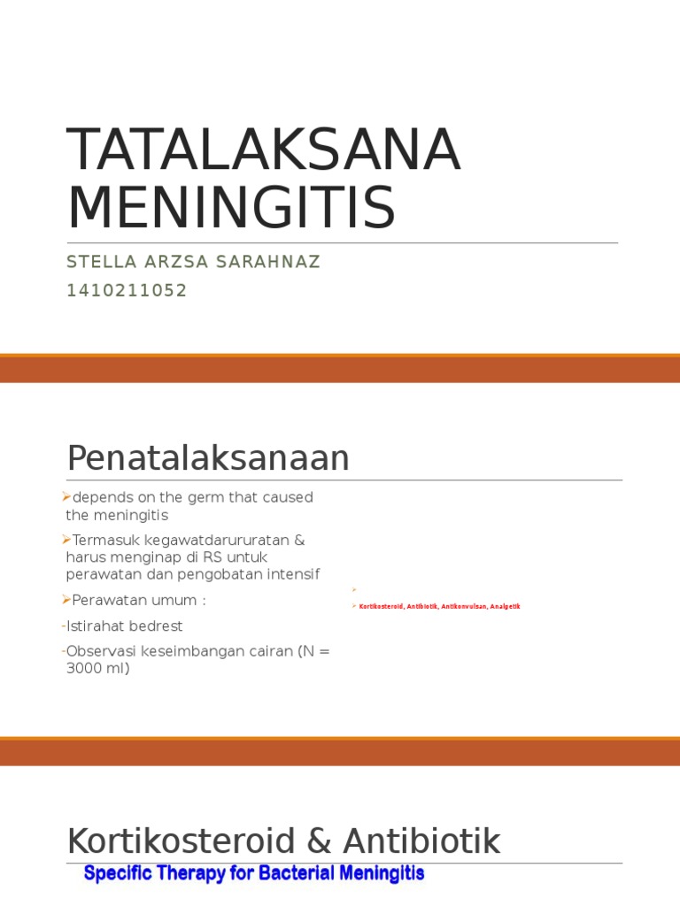 Tatalaksana Meningitis | PDF