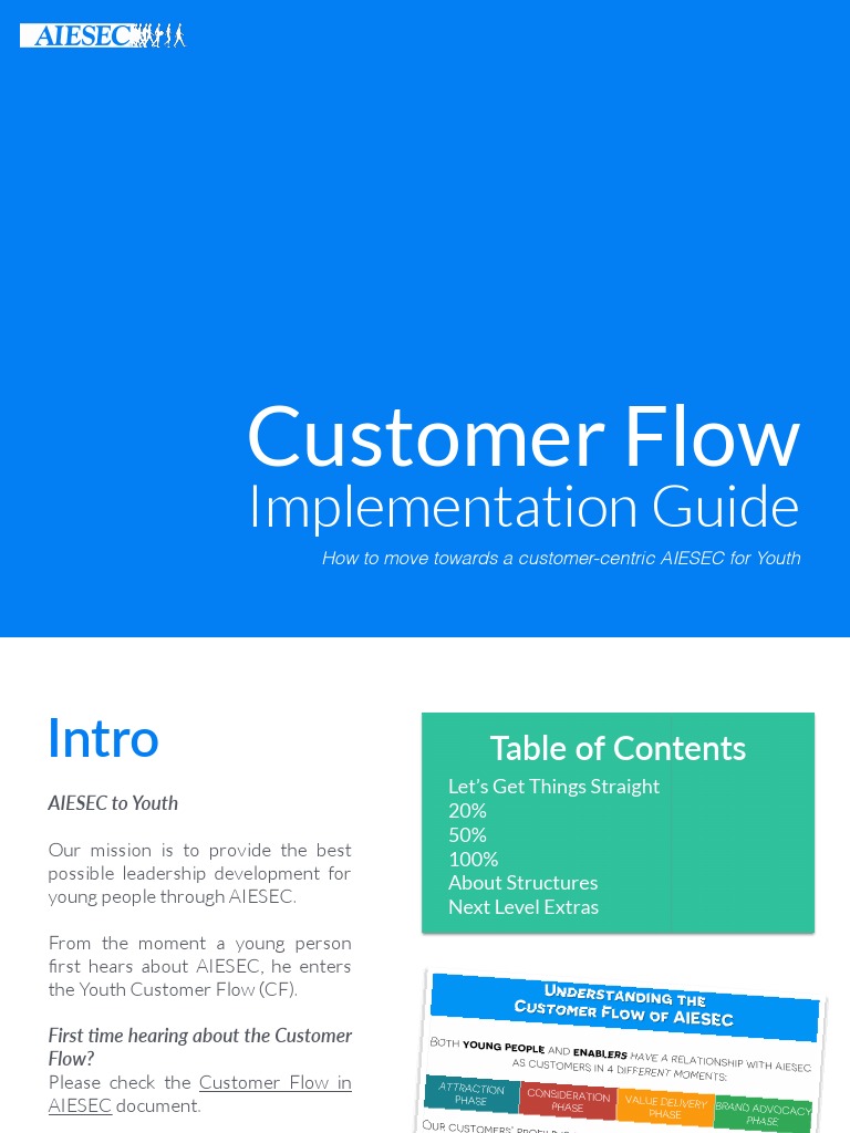 Customer Flow Implementation Guide V2 AIESEC | PDF | Internship | Job ...