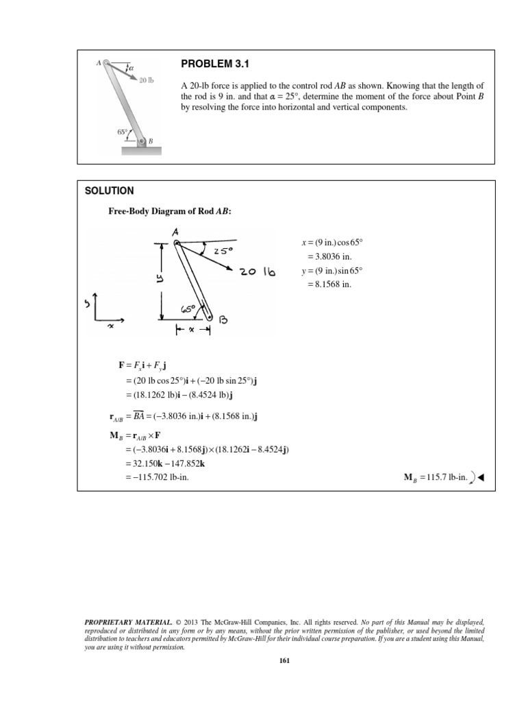 Problem 3.1: Solution | PDF | Mechanical Engineering | Teaching Mathematics