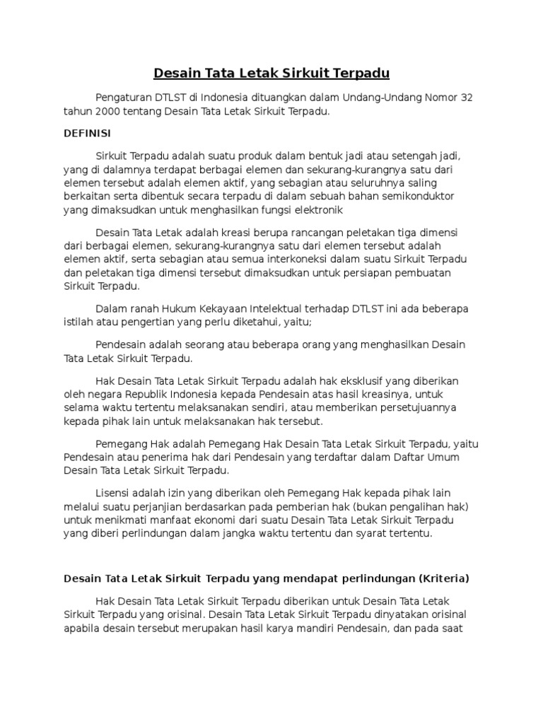 Desain Tata Letak Sirkuit Terpadu | PDF