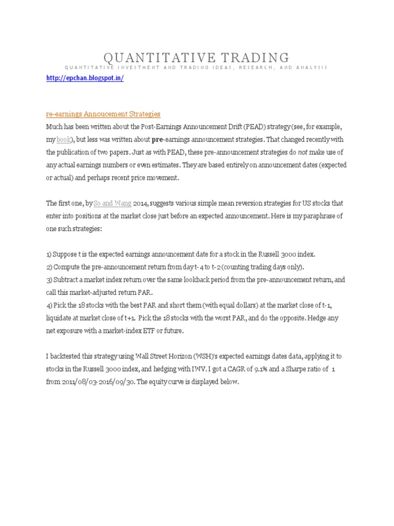 Quantitative Trading | PDF | Exchange Traded Fund | Stock Market