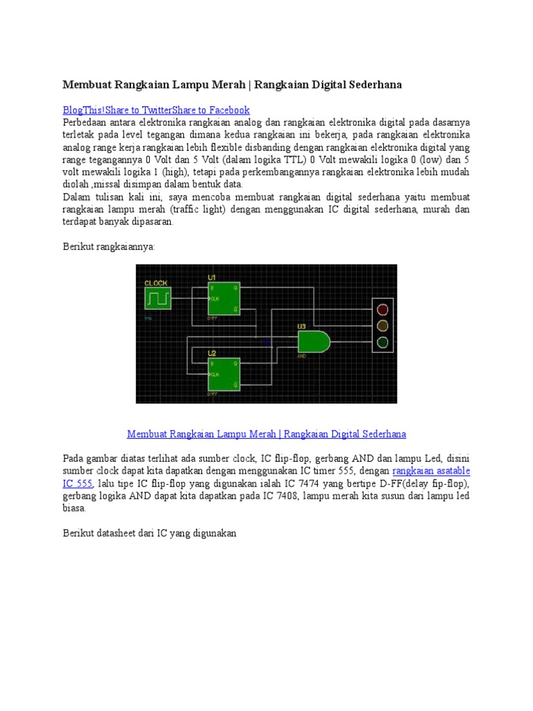 Membuat Rangkaian Lampu Merah | PDF