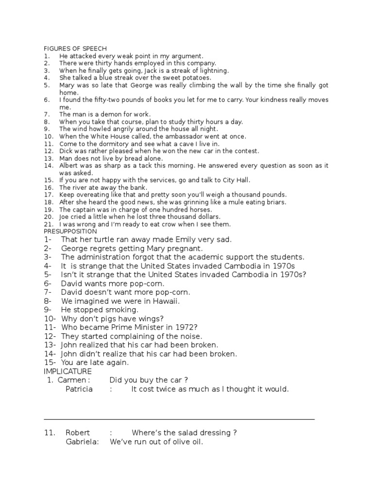 Semantic Exercises Pdf Leisure