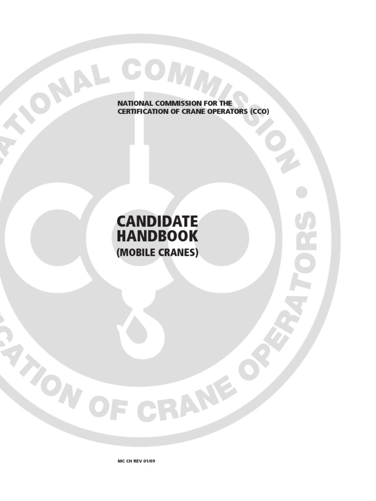 CCO Handbook | PDF | Crane (Machine) | Test (Assessment)