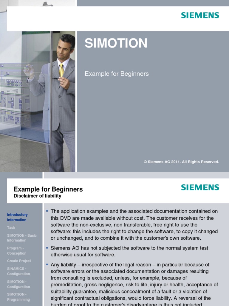 Simotion Example For Beginners d435 en PDF | PDF | Variable (Computer Science) | Subroutine