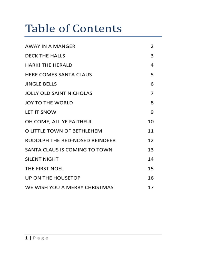 Christmas Carol Lyrics Collection | PDF | Christmas Music | Holiday Songs