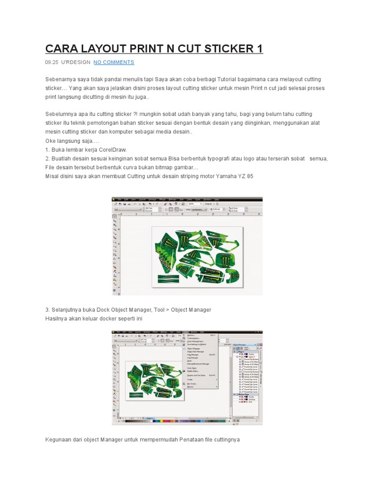Cara Layout Print N Cut Sticker 1 | PDF