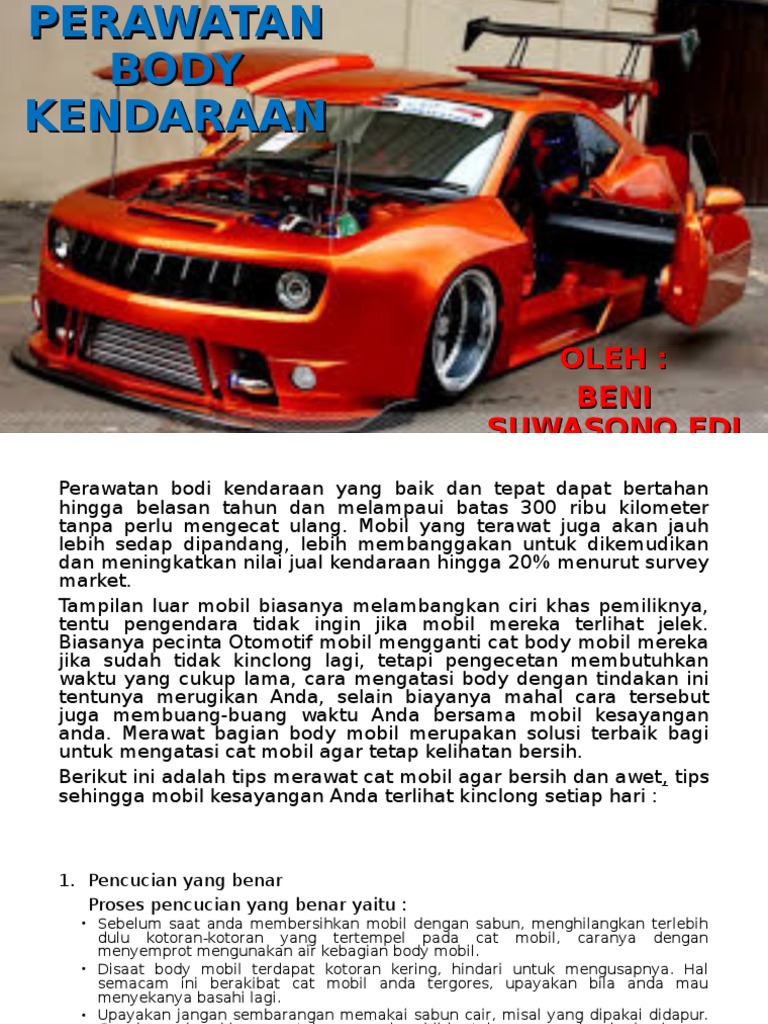 Perawatan Body Kendaraan | PDF