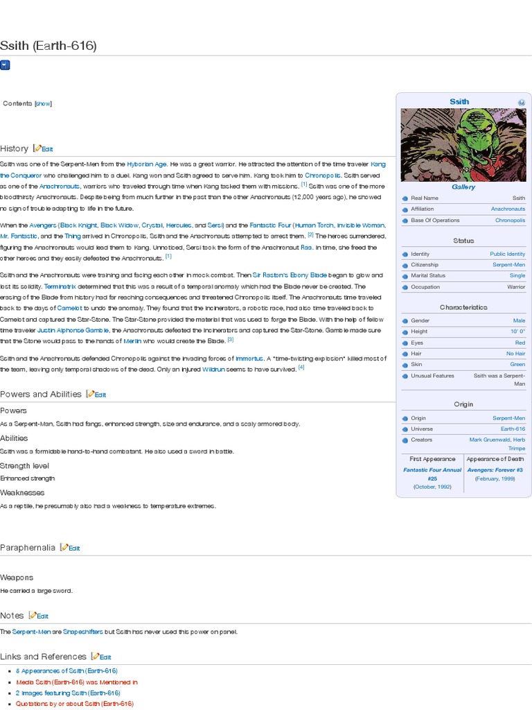 Ssith (Earth-616) - Marvel Database - Fandom Powered by Wikia | PDF ...