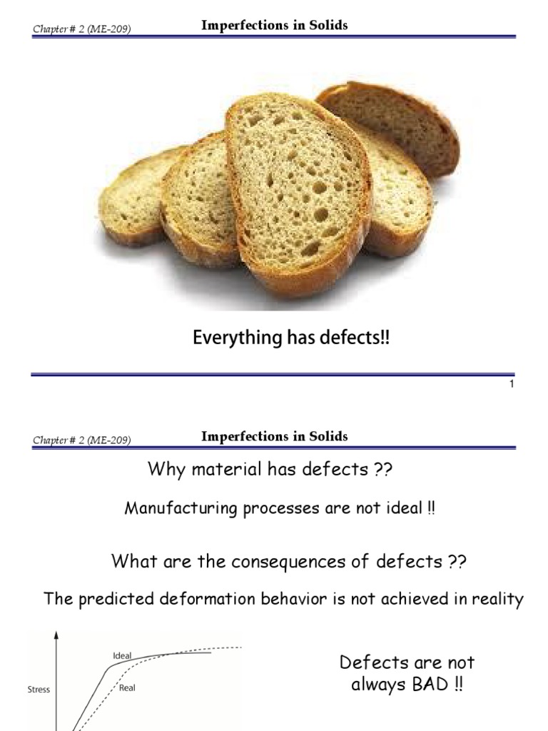 Chapter 2 - Imperfections in Solids | PDF | Dislocation | Crystallographic Defect