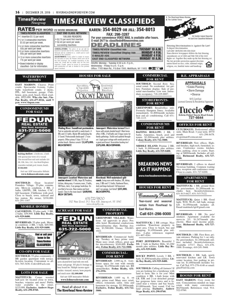 Times Review Classifieds: Dec. 29, 2016 | PDF | Résumé | Nursing