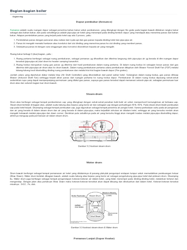 Komponen Utama Boiler Uap dan Fungsinya | PDF