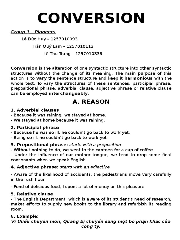 Conversion Translation | PDF | Phrase | English Language