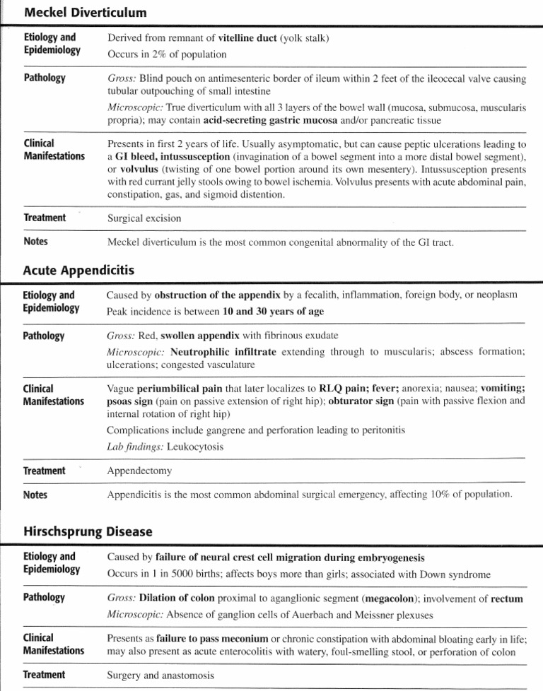 GIT Pathology-Brief Lecture Notes | PDF