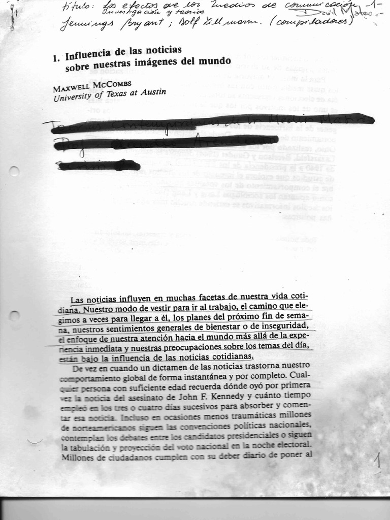 Agenda Setting Maxwell Mccombs | PDF