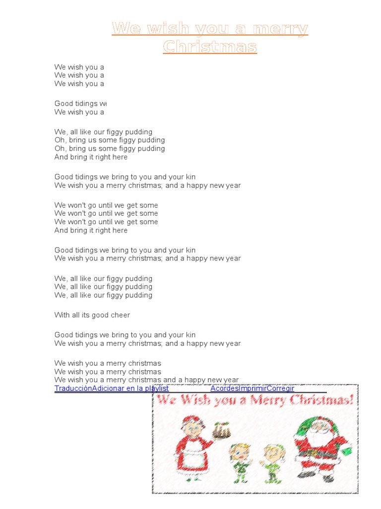 We Wish You A Merry Christmas - SONG | PDF
