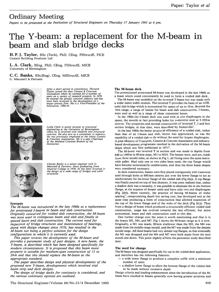 The Y Beam | PDF | Bridge | Beam (Structure)
